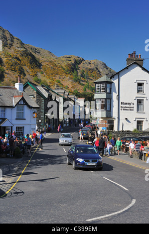 coniston town centre, lake district national park, cumbria, england, uk ...