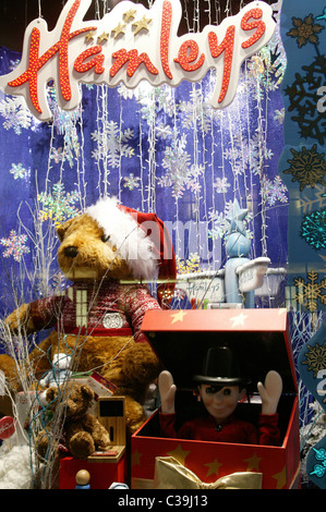 The window display at Hamley's Toy Store is seen decorated with a royal ...