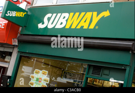 Subway store sign Stock Photo - Alamy