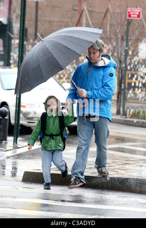 James Wilkie Broderick and father Matthew Broderick out and about in ...