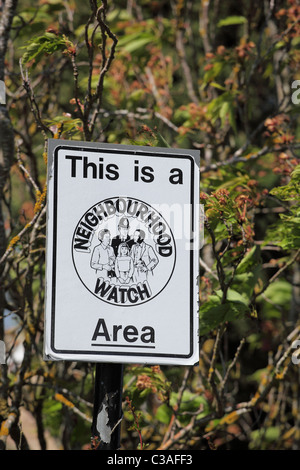 Neighbourhood secuity sign Stock Photo - Alamy