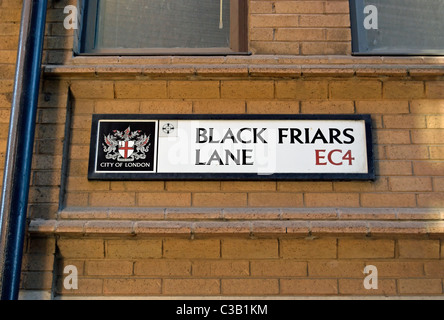 street name sign for friars lane, richmond upon thames, surrey, england ...