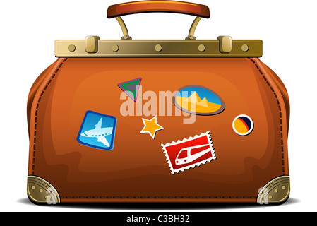 Old-fashioned travel bag (valise Stock Photo - Alamy