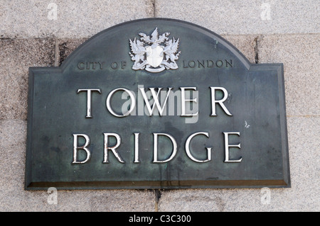 England, London, Tower Bridge,Tower Bridge Sign, 30075172 Stock Photo ...
