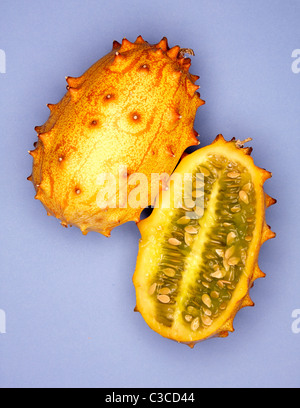 Organic Orange Kiwano Melon with Prickly Spikes Stock Photo - Alamy