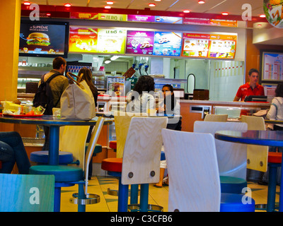 Quick fast food restaurant, Paris 5th, France Stock Photo: 138093016 ...