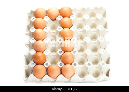 eggs as the number zero isolated on white Stock Photo - Alamy