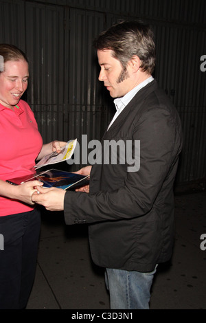 Matthew Broderick signs autographs for fans, after performing in his ...