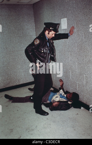 Restraining Prisoner in Police Cell, 28th Precinct, Harlem, Manhattan ...