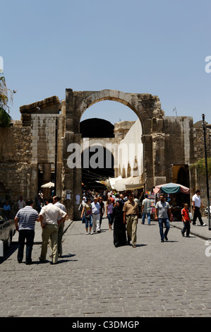 Damascus, Syria : Roman triumphal arch at one end of the Via Recta ...
