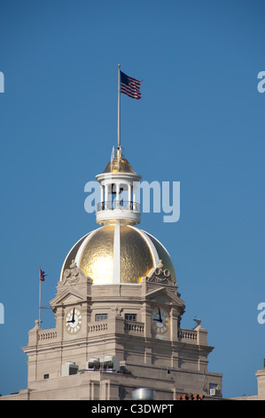 Golden dome of Savannah City Hall in Renaissance Revival style ...