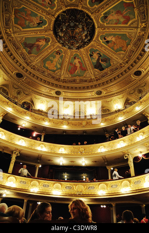 Balconies inside the old opera house from the italian colonial times ...