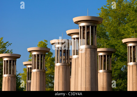 Carillon bell towers in Bicentennial Park, Nashville Tennessee USA ...