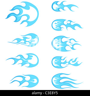 Set of different fireballs patterns for design use Stock Photo - Alamy