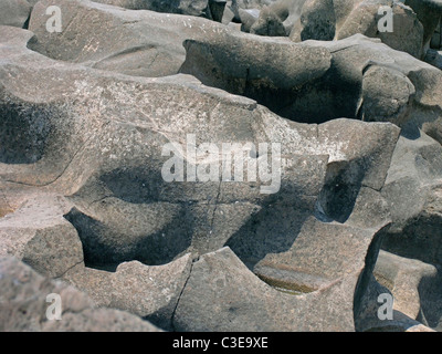 Rock sculptures Situated in the bed of river Ghod near Nighoj at Kund ...