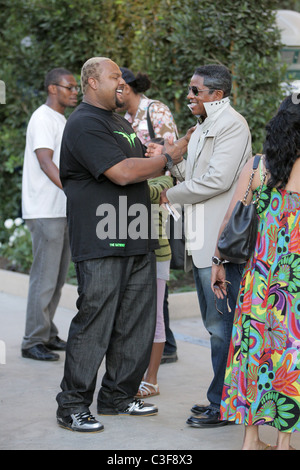 Damon Elliott and Jermaine Jackson visit a luxury condo open house at The Carlyle in Westwood ...