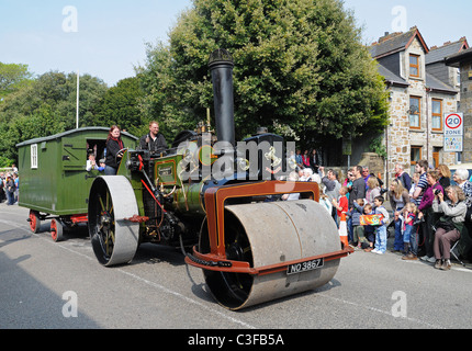 steam engine trevithick day in camborne, cornwall, england, britain, uk ...