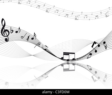 Abstract grunge background with musical symbols Stock Photo - Alamy