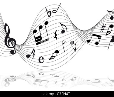Abstract grunge background with musical symbols Stock Photo - Alamy