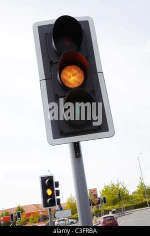 Traffic Light showing green amber and red in UK. Traffic light shot ...