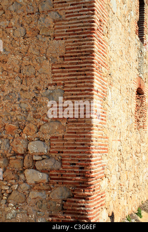 Masonry stone wall corner detail construcion work texture Stock Photo ...