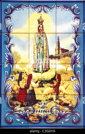 azulejo tiles, our lady of fatima Stock Photo - Alamy