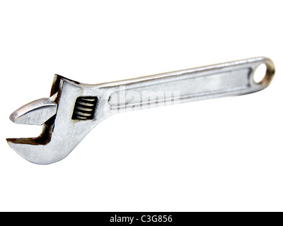 Adjustable spanner (monkey spanner) isolated over white Stock Photo ...