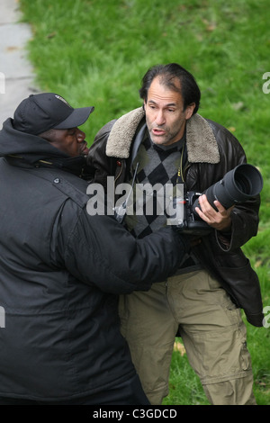 Celebrity photographer Steve Sands was seen being assaulted by security ...
