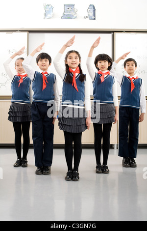 Saluting his side boys Stock Photo - Alamy