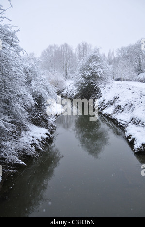 River Mole in winter with snow Stock Photo - Alamy