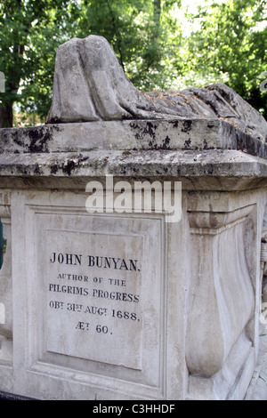 John Bunyan gravestone in Bunhill Fields Cemetery London Borough of ...