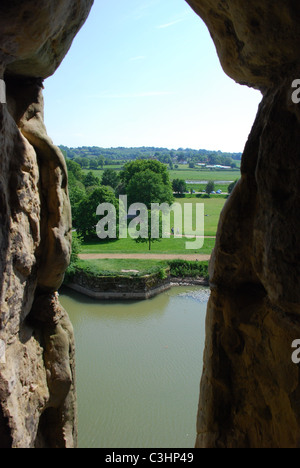 A moat crossing at Bodiam Castle in Kent Stock Photo - Alamy
