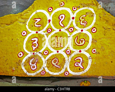 Sri Navagraha yantra, Mystical Diagram of the Nine Planets Stock Photo ...
