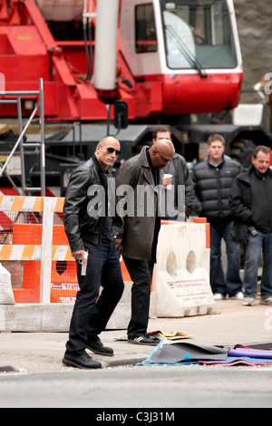 Dwayne Johnson celebrities on the set of the new film 'The Other Guys ...