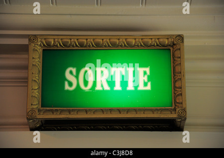 Exit - Sortie Sign Stock Photo - Alamy