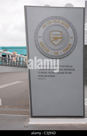 The Ken Friar Bridge at Arsenal's Emirates Stadium Stock Photo - Alamy