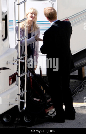 Laura Dern outside her trailer on the set of the upcoming film 'Little ...