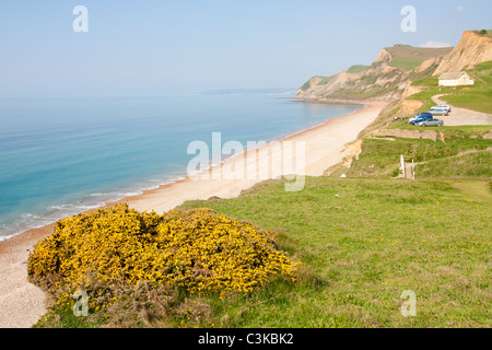 Eype beach Dorset England uk Jurassic coast south of Bridport and near ...