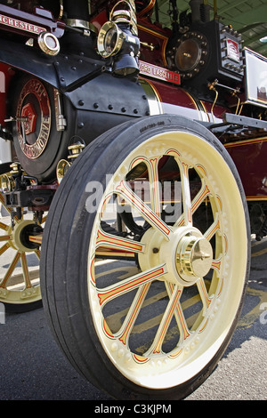 Traction engine wheel. Llandudno Victorian Extravaganza 2023 Stock ...