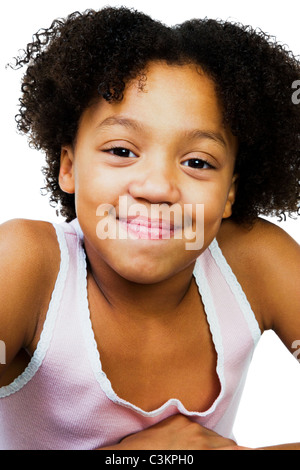Smug Girl Smirking Stock Photo - Alamy