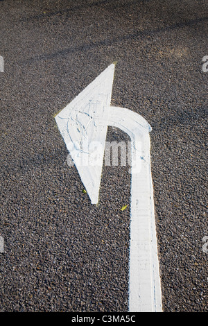 Left Arrow Road Marking Stock Photo - Alamy
