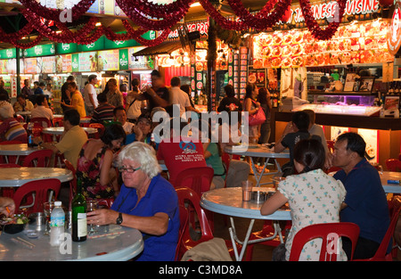 Malaysia, Penang, Georgetown, food court, people, eating Stock Photo ...
