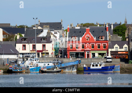 Stornoway Harbour and town center Stock Photo - Alamy
