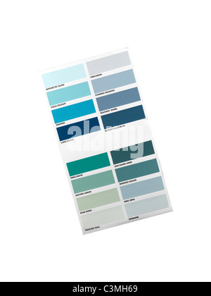 A color paint chart showing modern colors Stock Photo - Alamy