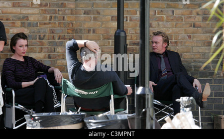 Keeley Hawes and Philip Glenister on the set of 'Ashes to Ashes' London ...