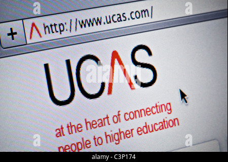 Close up of the UCAS logo as seen on its website. (Editorial use only ...