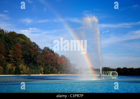 A Water Fountain and Reflecting Pool At Eden Park In Cincinnati Ohio ...