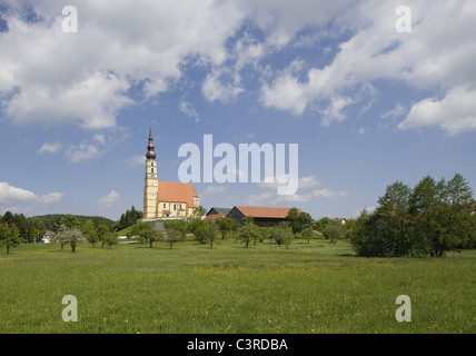 Austria, Eggelsberg, Church in rural landscape Stock Photo - Alamy