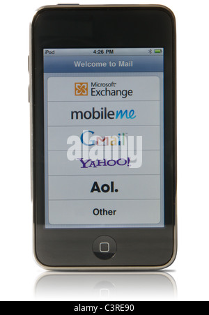 Apple IPhone 3s, the third generation smart phone displaying the home ...