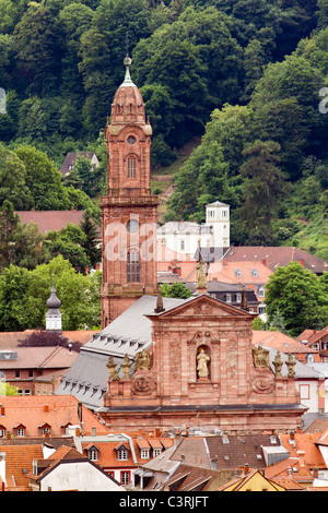 The Medieval City of Heidelberg, Germany, located at the base of the ...